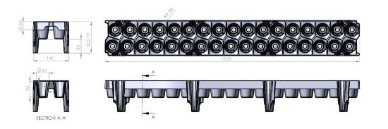 Beekenkamp Verpakkingen. 34-hole tray for strawberry plug plants